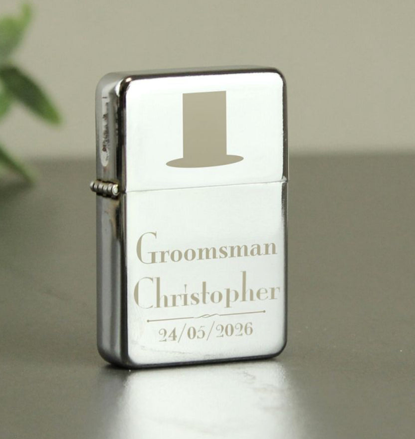 Personalise this Decorative Wedding Groomsman Lighter – Lola’s gift shop